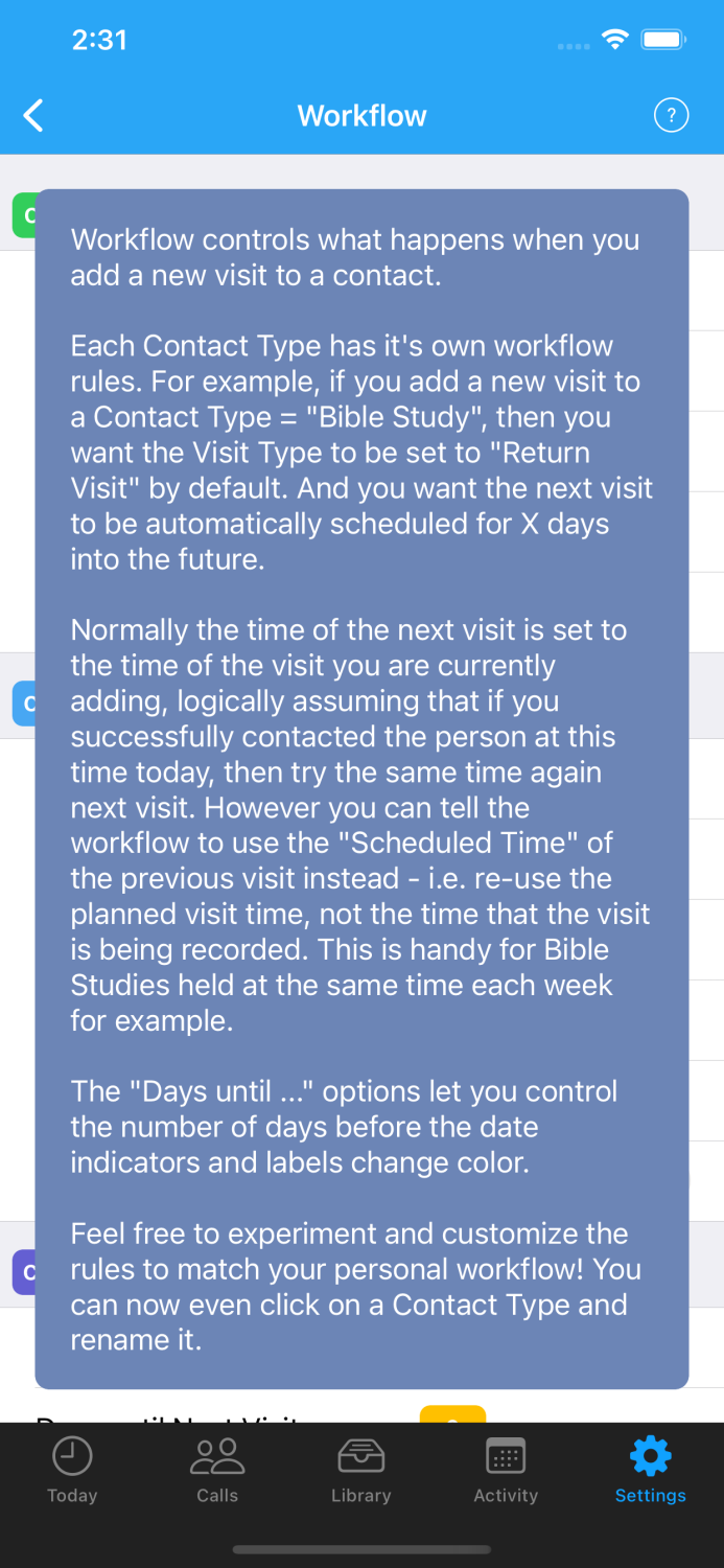 Workflow - Overview - ServicePlanner
